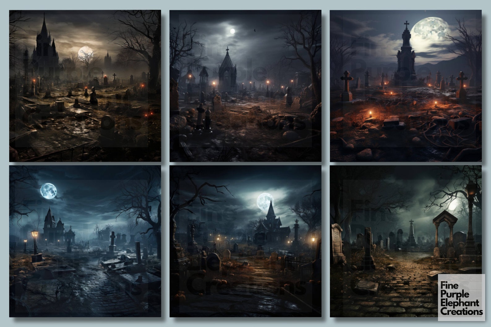 Scary Graveyard Digital Paper | Halloween Sublimation | HD Scary ...