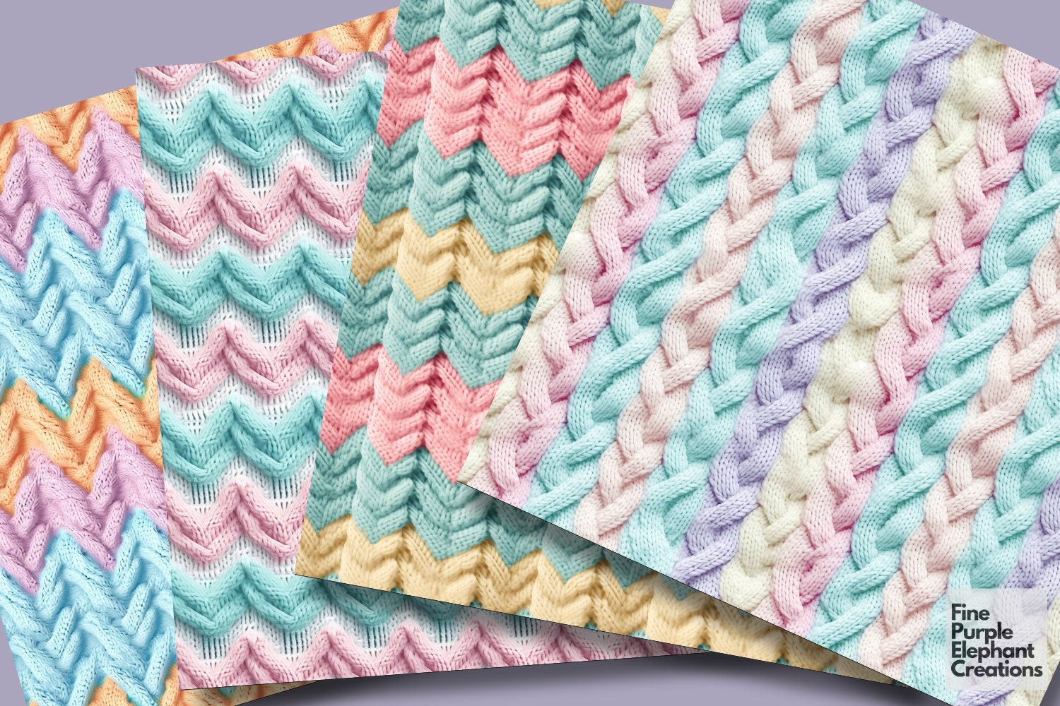 Pastel Knit Digital Paper | Baby Pink Blue Yellow Stitched Fabric ...