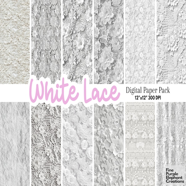 Lace Scrapbook Paper - Etsy