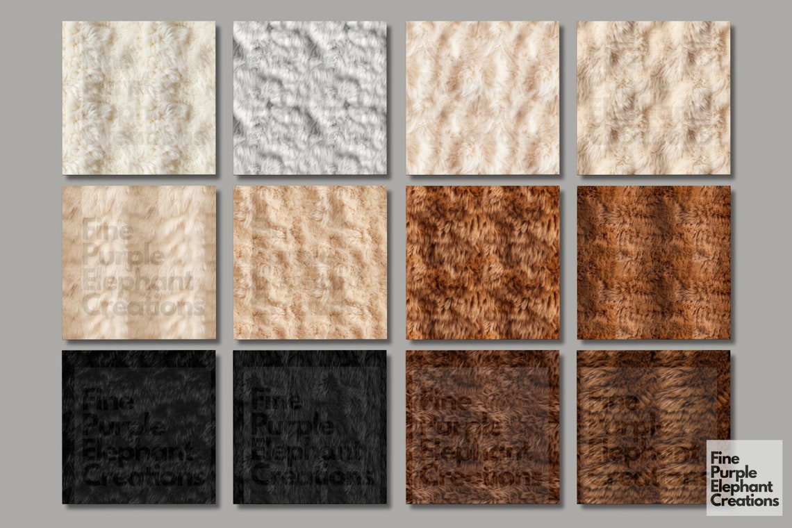 Neutral Fur Pelt Digital Paper | Wild Animal Hair Skin Texture ...