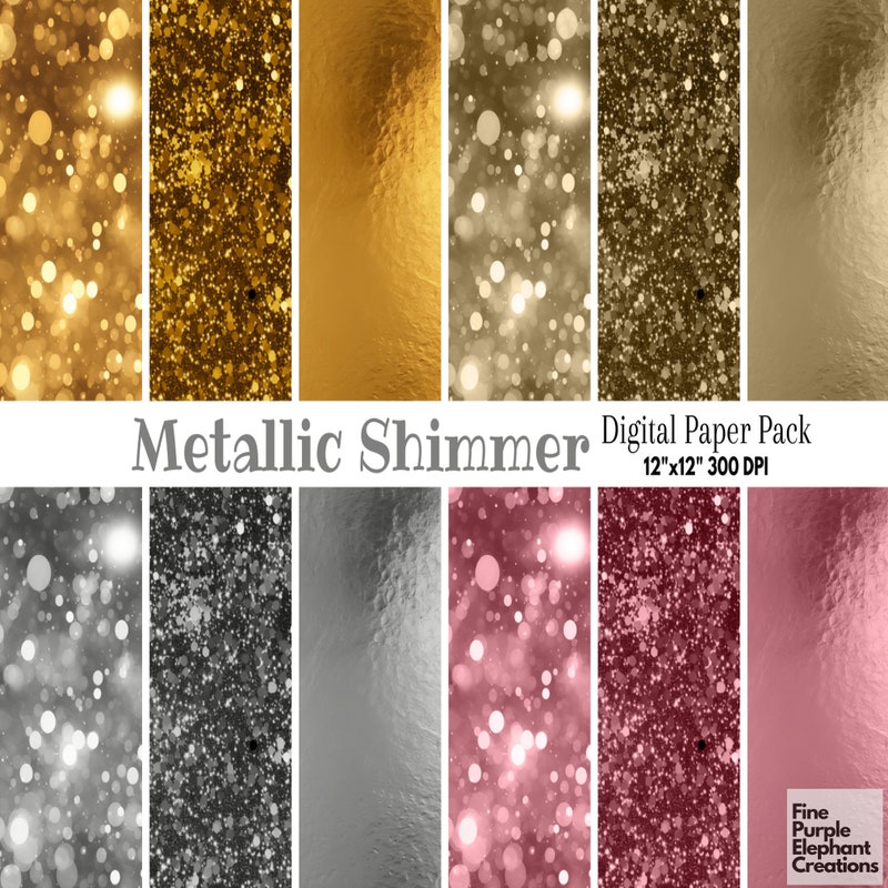 Foil Scrapbook Paper - Etsy