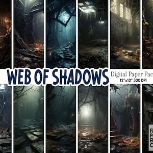 Creepy Spider Lair Digital Paper Halloween Sublimation HD Scary ...