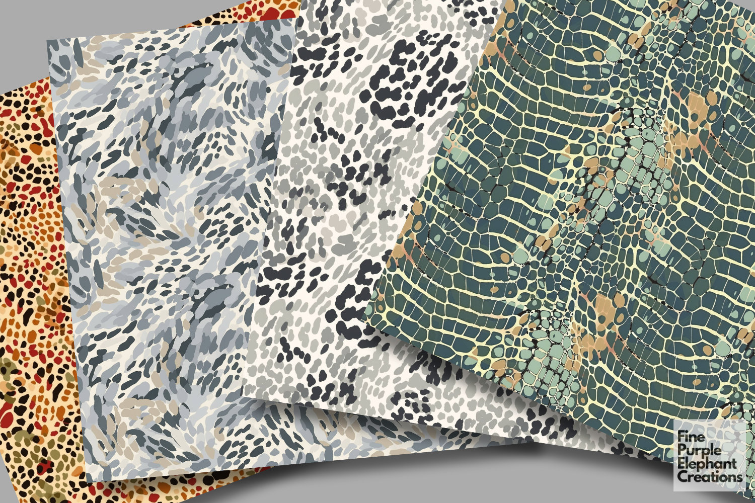 Animal Print Digital Paper | Abstract African Safari Wildlife ...