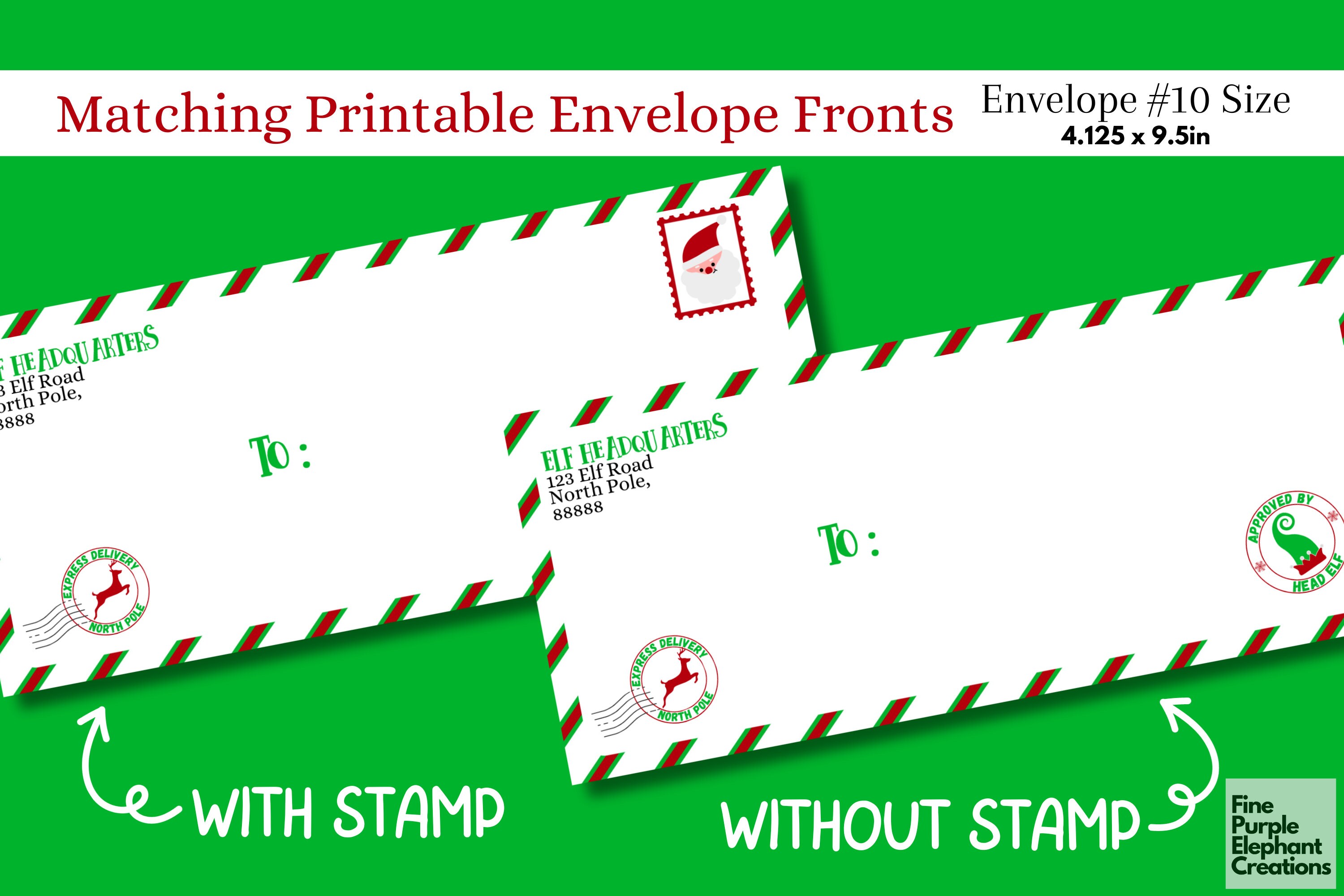 Kids Elf Letter Bundle Digital Printable Kit | Christmas Shelf Holiday ...