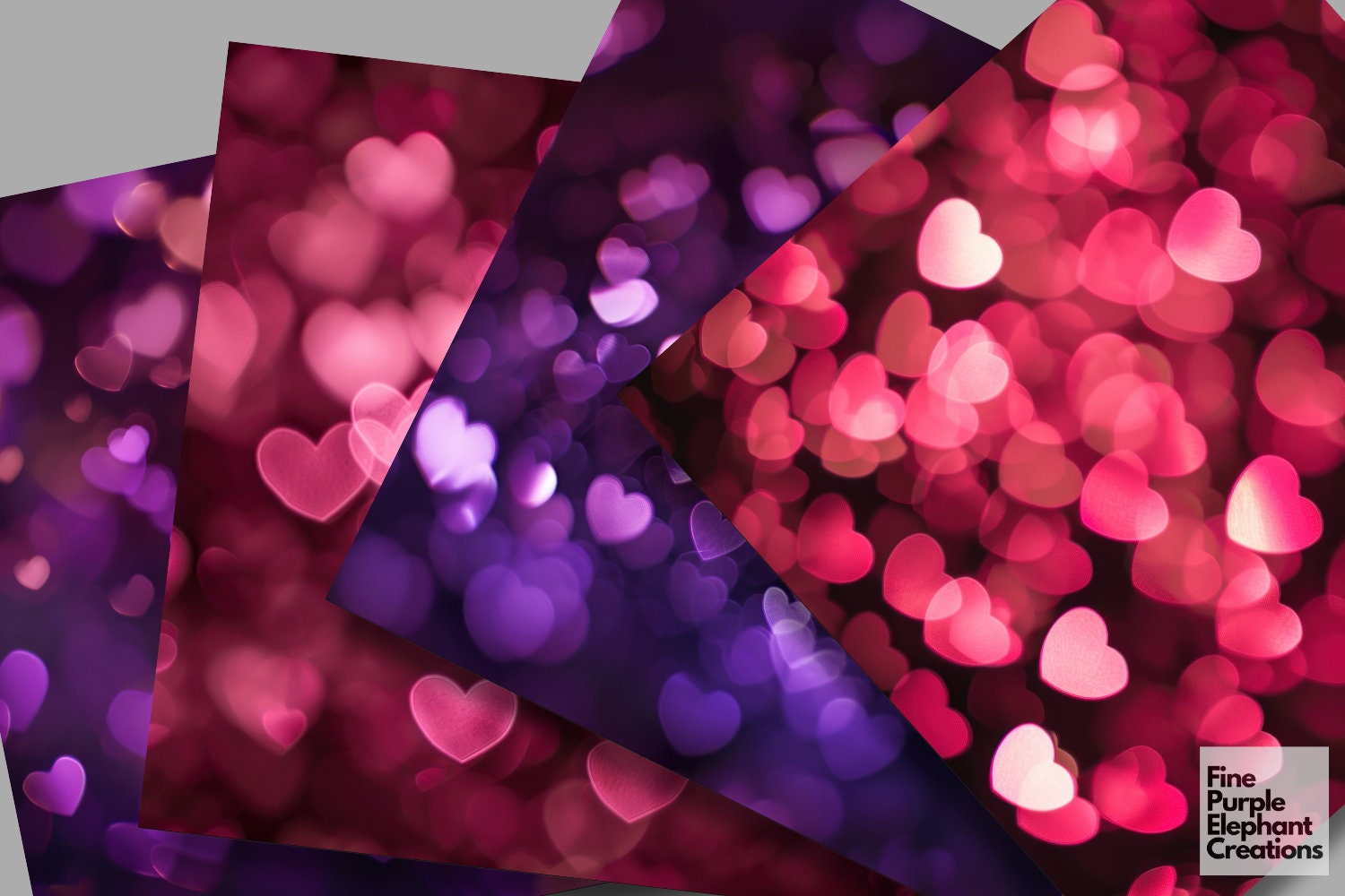 Valentine Heart Bokeh Texture Digital Paper Glam Glitter Shimmer ...