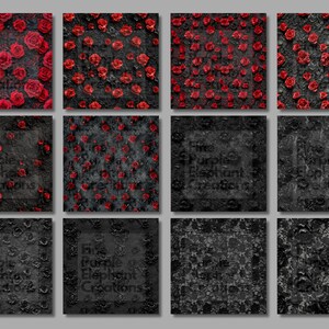 Gothic Black Rose Lace Digital Paper -romantic Dark Wedding Sublimation ...