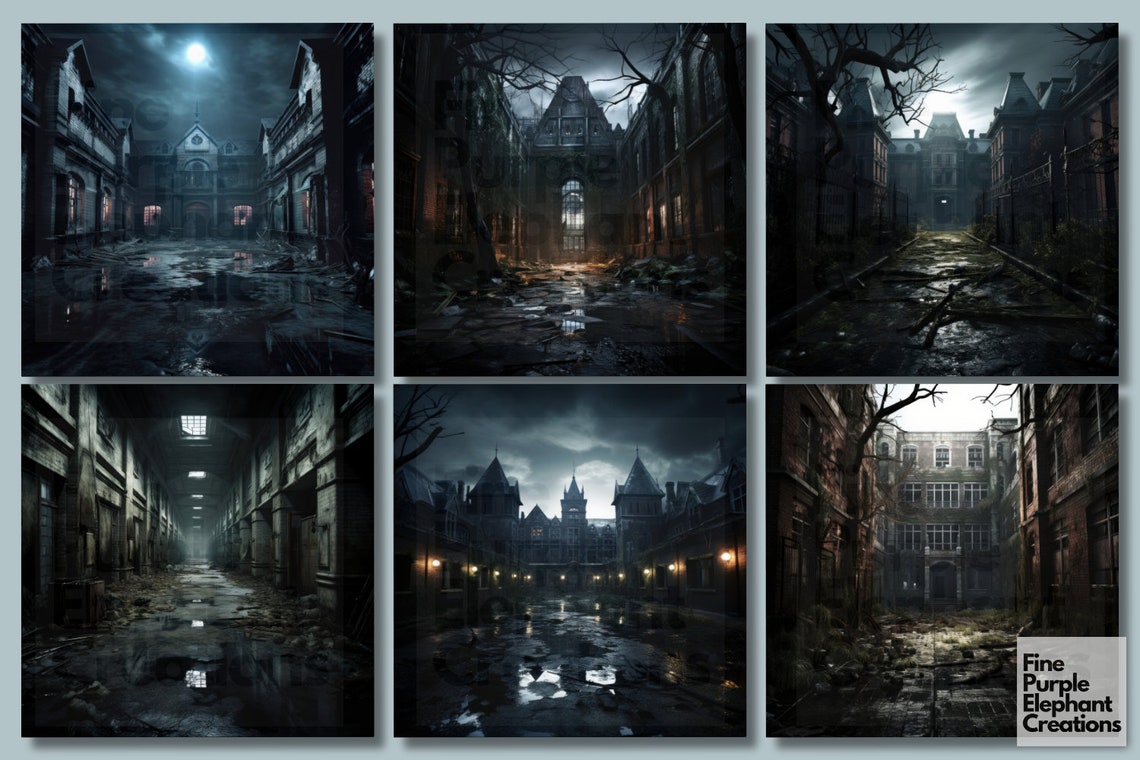 Abandoned Hospital Digital Paper | Halloween Sublimation | HD Scary ...