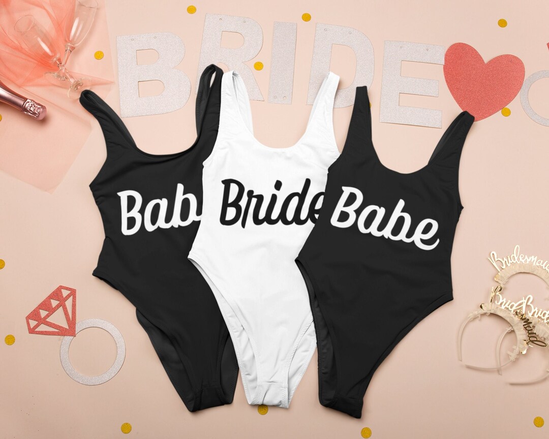 Bride Bachelorette Beach Party One-piece Custom Swimsuit, Bachelorette ...