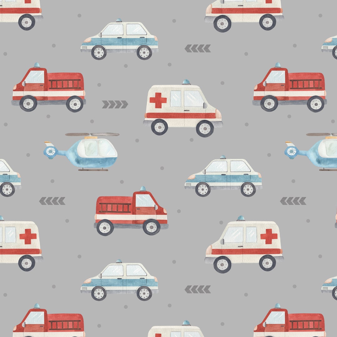Jersey (organic) Emergency Vehicles - In-house Production | Fabric for ...