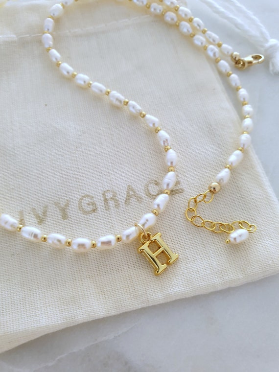 Personalised pearl necklace store