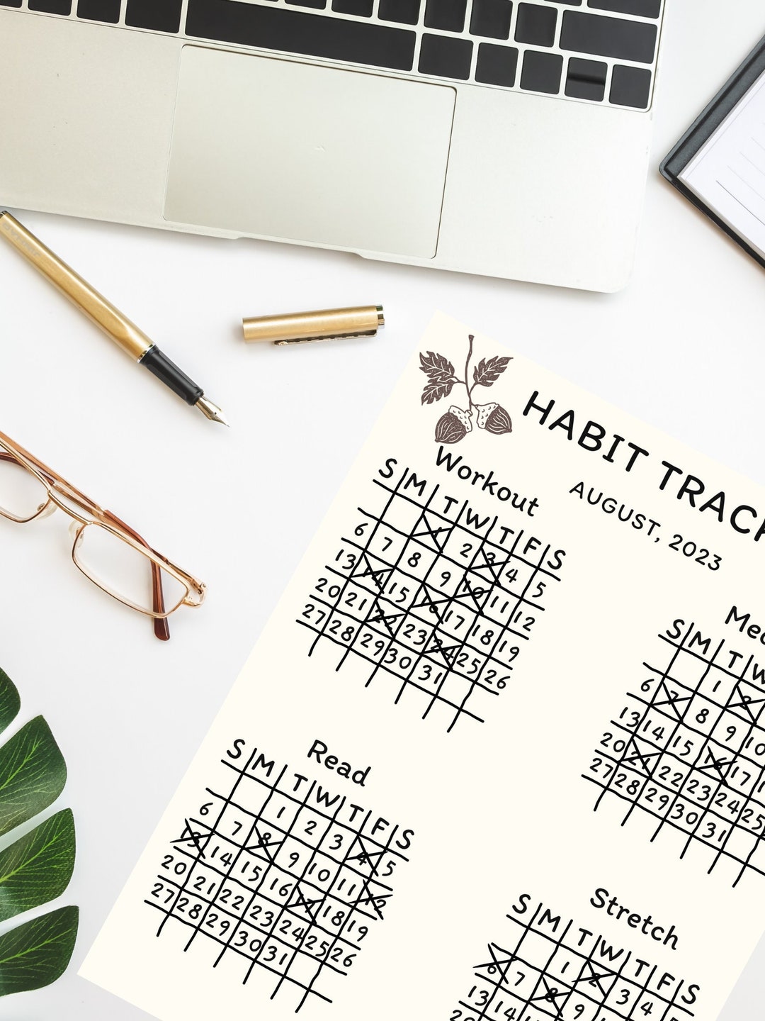2023 Monthly Habit Tracker, Minimal Goal Tracker, Instant Download ...