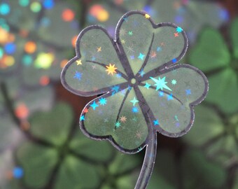 Green 4 Leaf Clover Planner Stickers, Printed Stickers, Plant Stickers ...