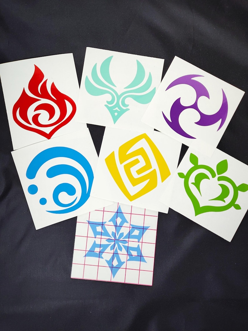 Genshin Elements Permanent Decals - Etsy
