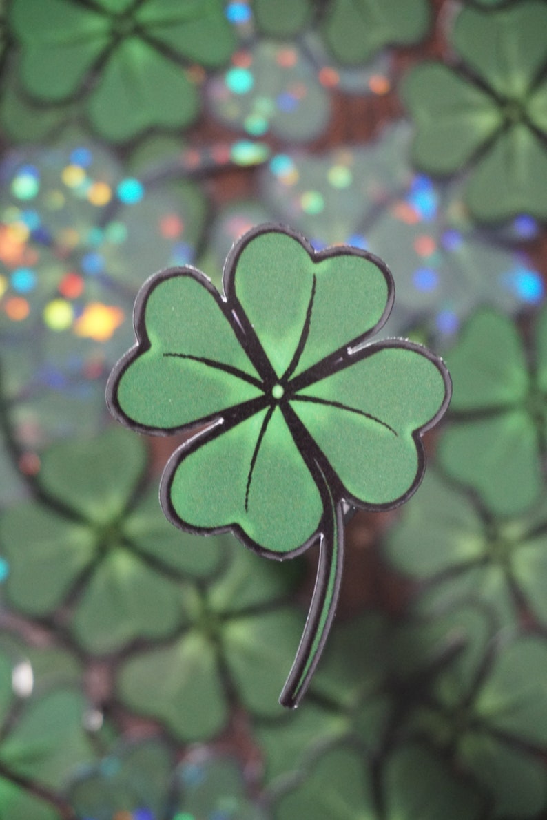 5 Pack 4 Leaf Clover Vinyl Stickers - Etsy