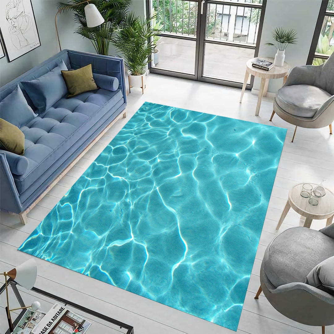3D Water Rug,blue Water Rug,beach Rug,cool Water Rug,pool Rug,home ...