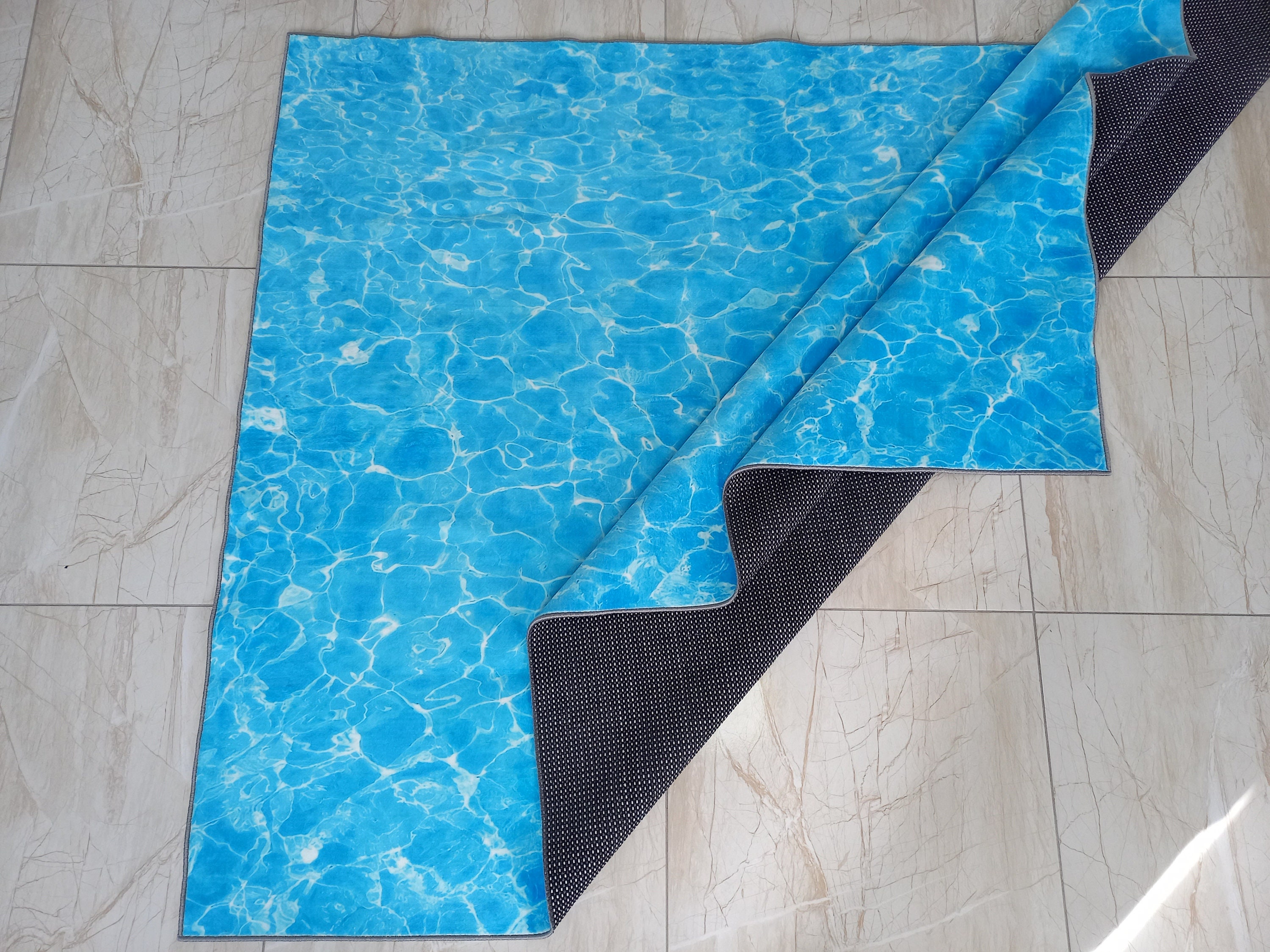 3D Water Rugblue Water Rugbeach Rugcool Water Rugpool - Etsy