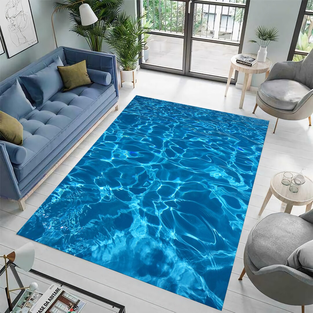 3D Water Rug,blue Water Rug,beach Rug,cool Water Rug,pool Rug,home ...