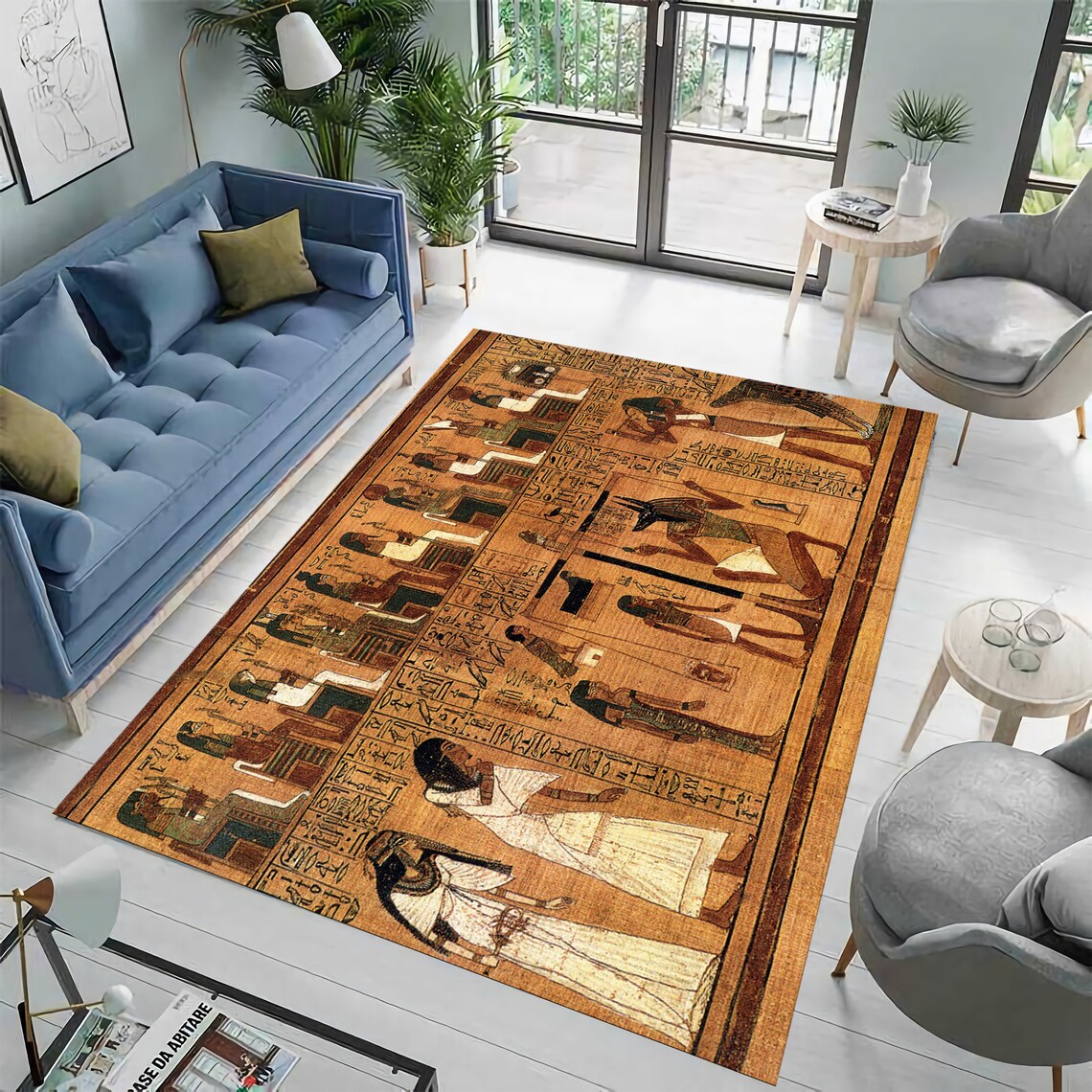 Ancient Egyptian Rugegypt Pattern Rugantique Ruggift for - Etsy