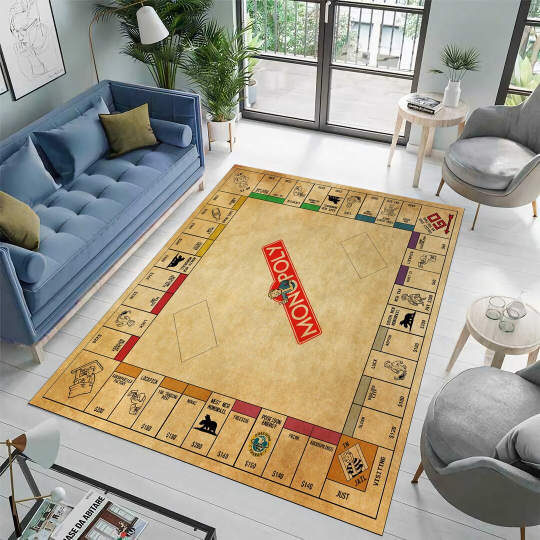 Board Game Rug, Monopoly Rug, Kids Rug, Boy Room Rug, Girl Room Rug ...