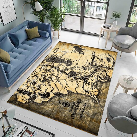 Maps Rug Earth Map Earth Map Rugs Map Retro Map Rug Map | Etsy UK