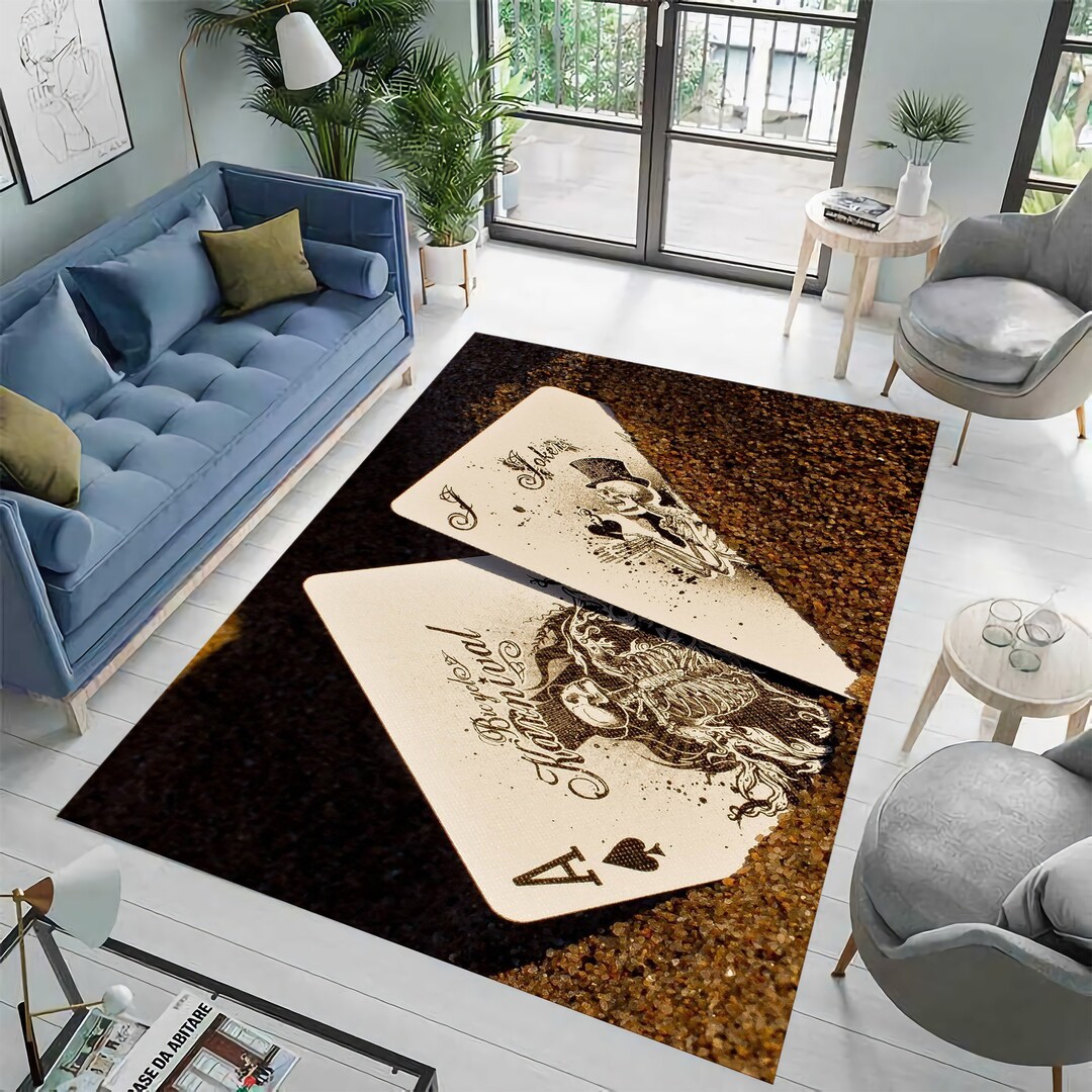 Playing Card Rug, Cards Rug, Poker Rug, Playing Cards, Area Rug, Room ...