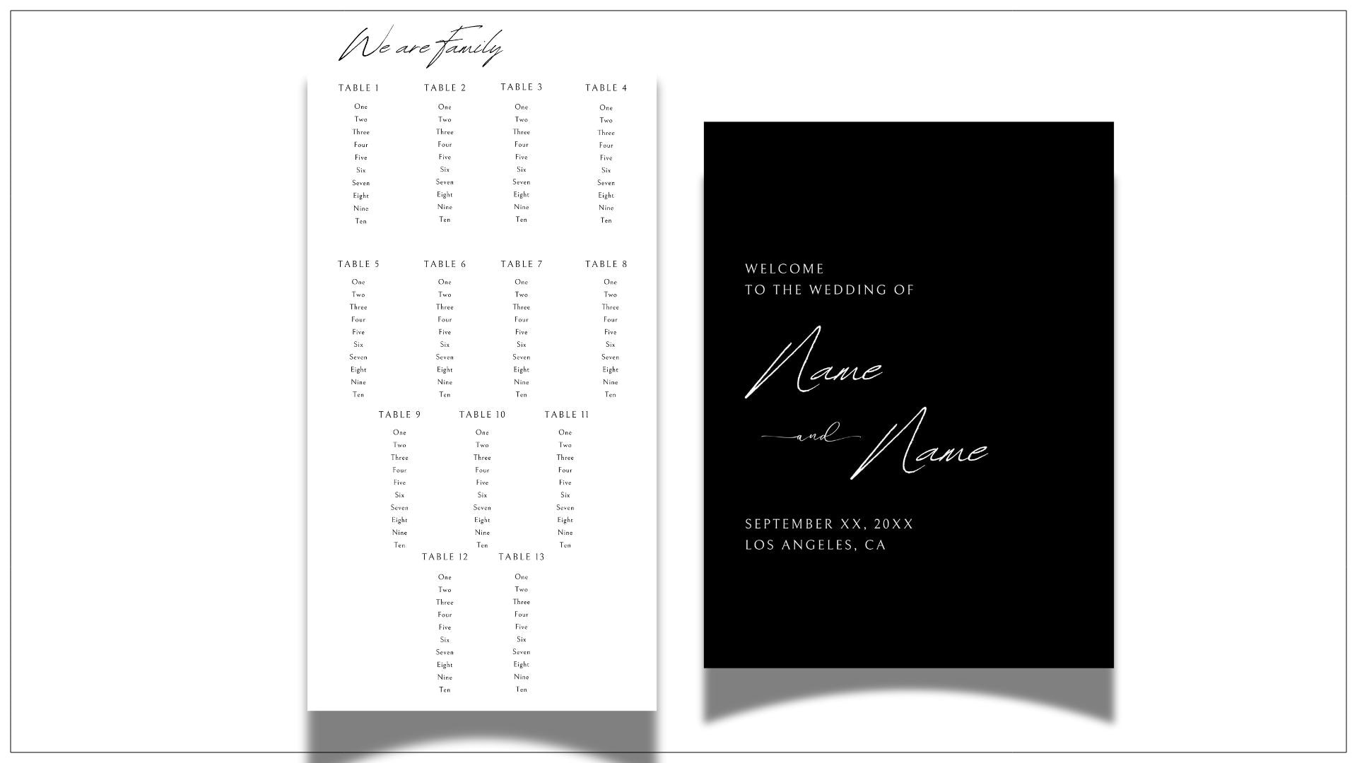 Welcome Sign | Seating Chart | Event Seating Chart | Wedding Seating ...
