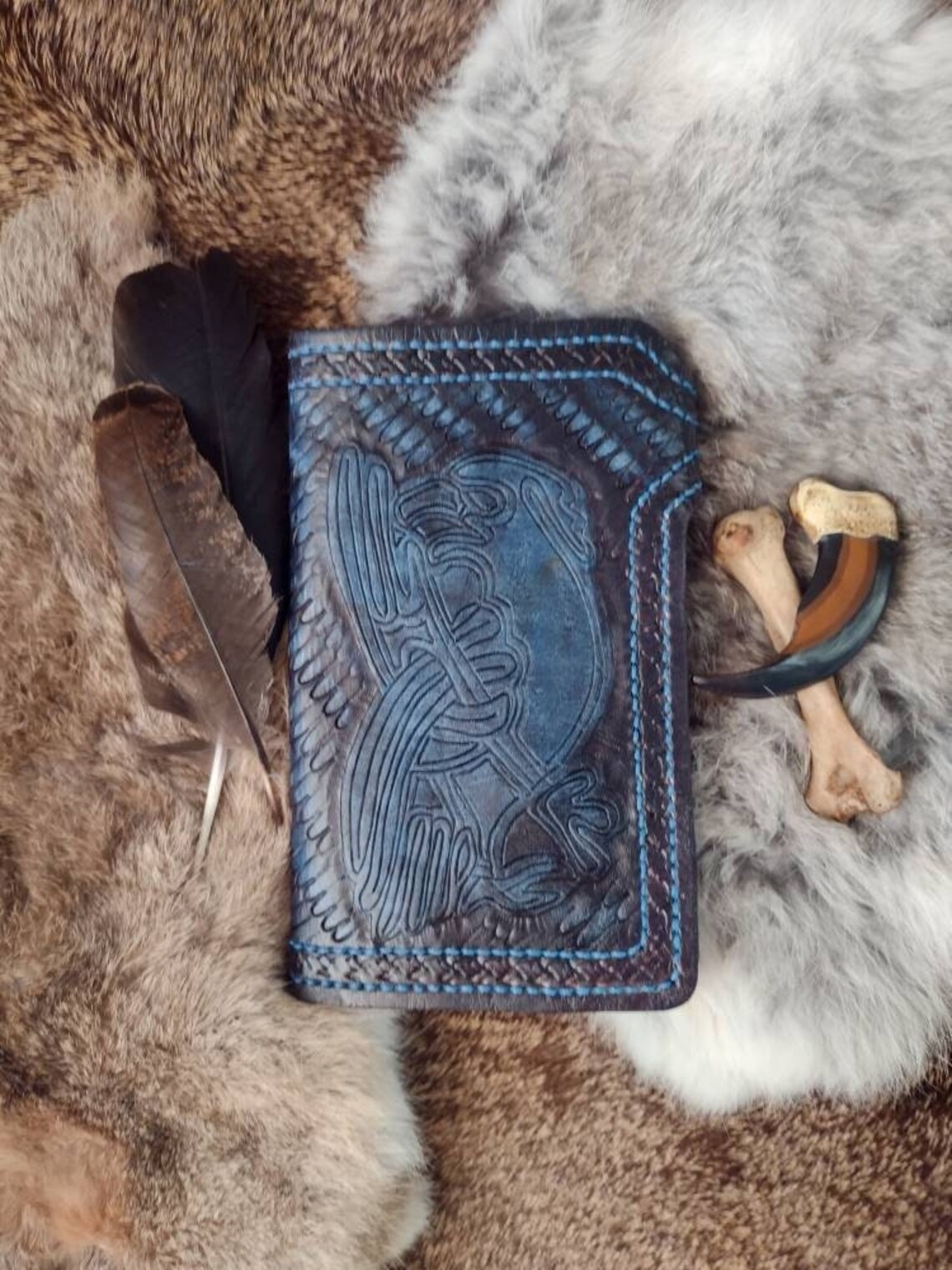 Norse Raven Tall Wallet - Etsy
