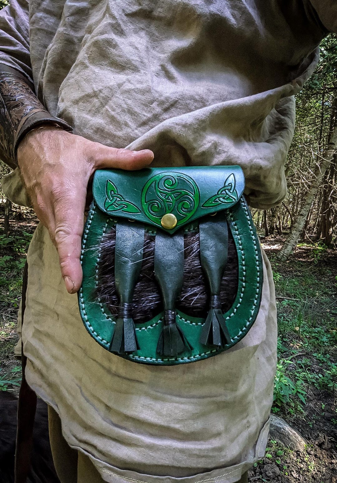 Leather Sporran Belt Bag - Kilt Pouch - Etsy