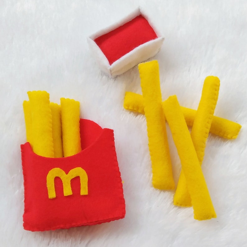 Felt Fast Food, Happy Meal Mcdonald Set Sewing, Felt Food (hamburger ...