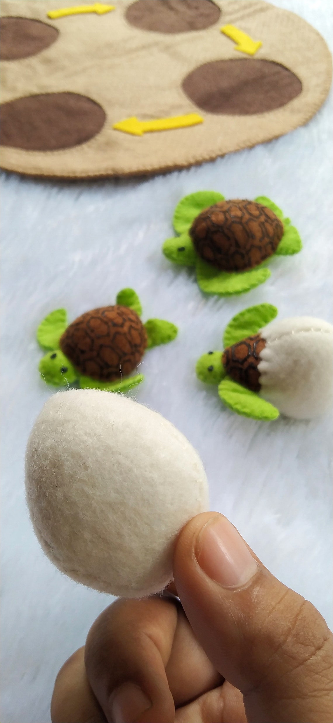 Life Cycle of Turtle, Life Cycle Felt Tray, Turtle Felt Board, Felt ...