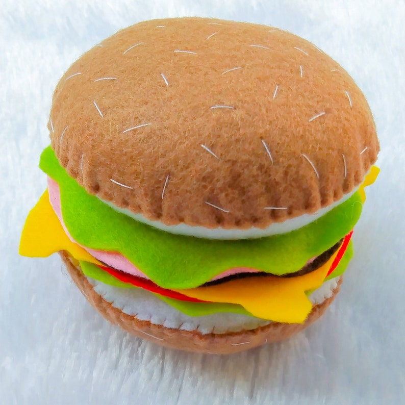 Felt Fast Food, Happy Meal Mcdonald Set Sewing, Felt Food (hamburger ...