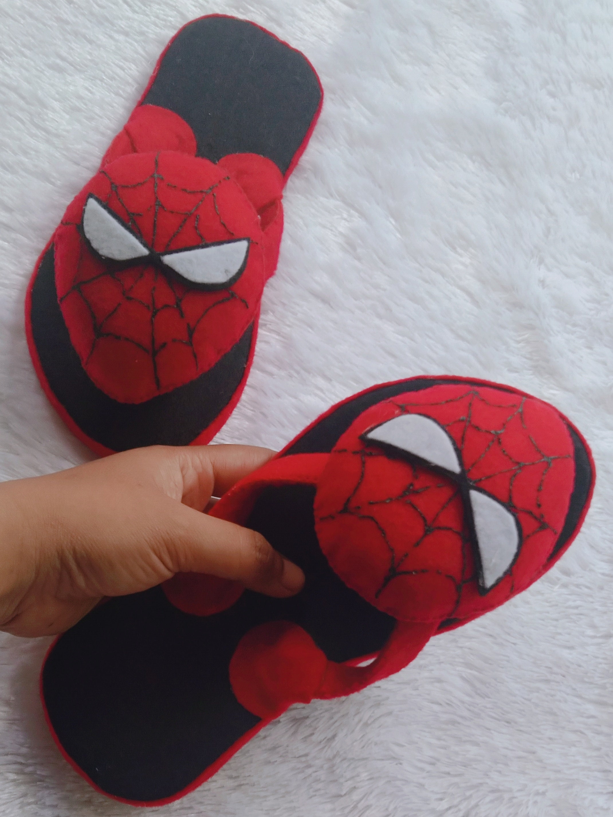 Spiderman Felted Slipper , Cute Cartoon Slipper Felted, Characters ...
