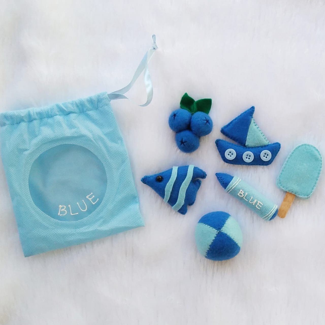 Felt 6 Colors Sorting Bag, Colors Matching Bag, Color Match Activity ...