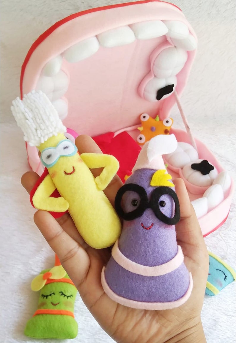 Dental Hygienist, Happy Teeth, Teeth Fairy, Felt Educational Toy ...