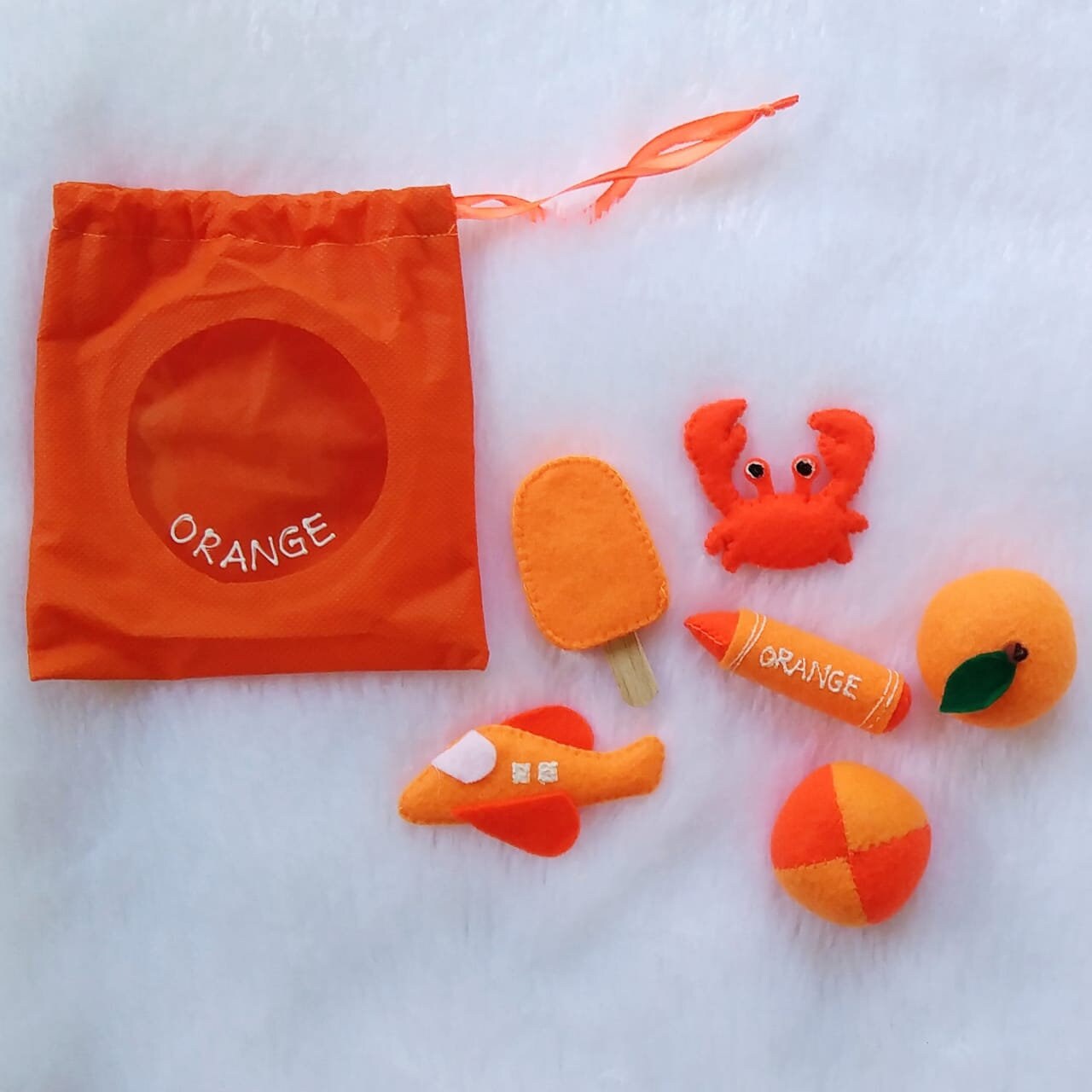 Felt 6 Colors Sorting Bag, Colors Matching Bag, Color Match Activity ...