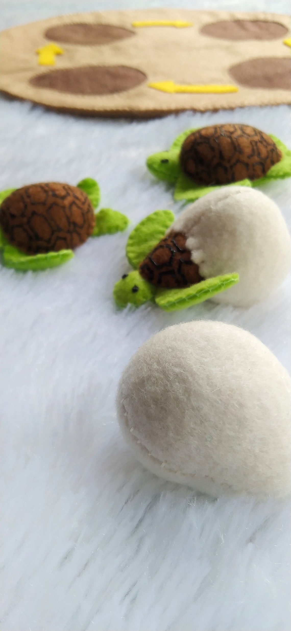 Life Cycle of Turtle, Life Cycle Felt Tray, Turtle Felt Board, Felt ...