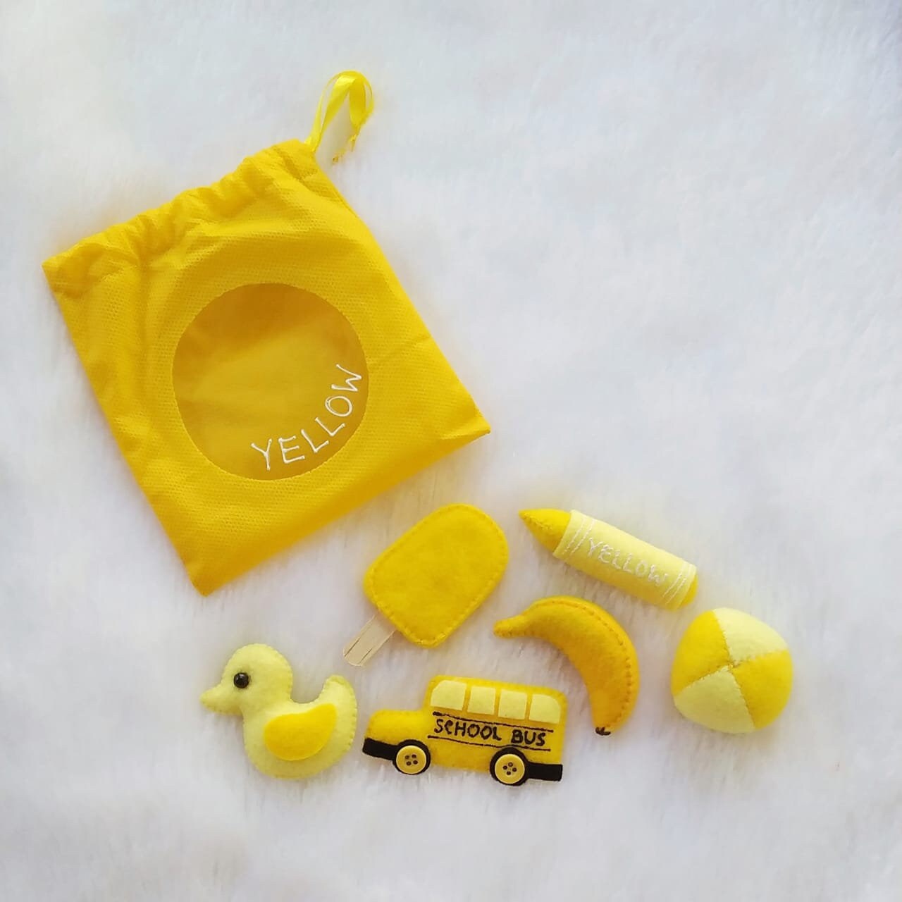 Felt 6 Colors Sorting Bag, Colors Matching Bag, Color Match Activity ...