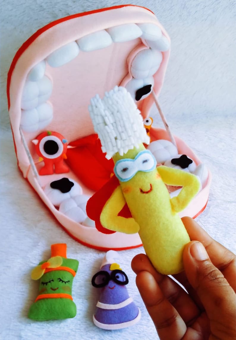 Dental Hygienist, Happy Teeth, Teeth Fairy, Felt Educational Toy ...