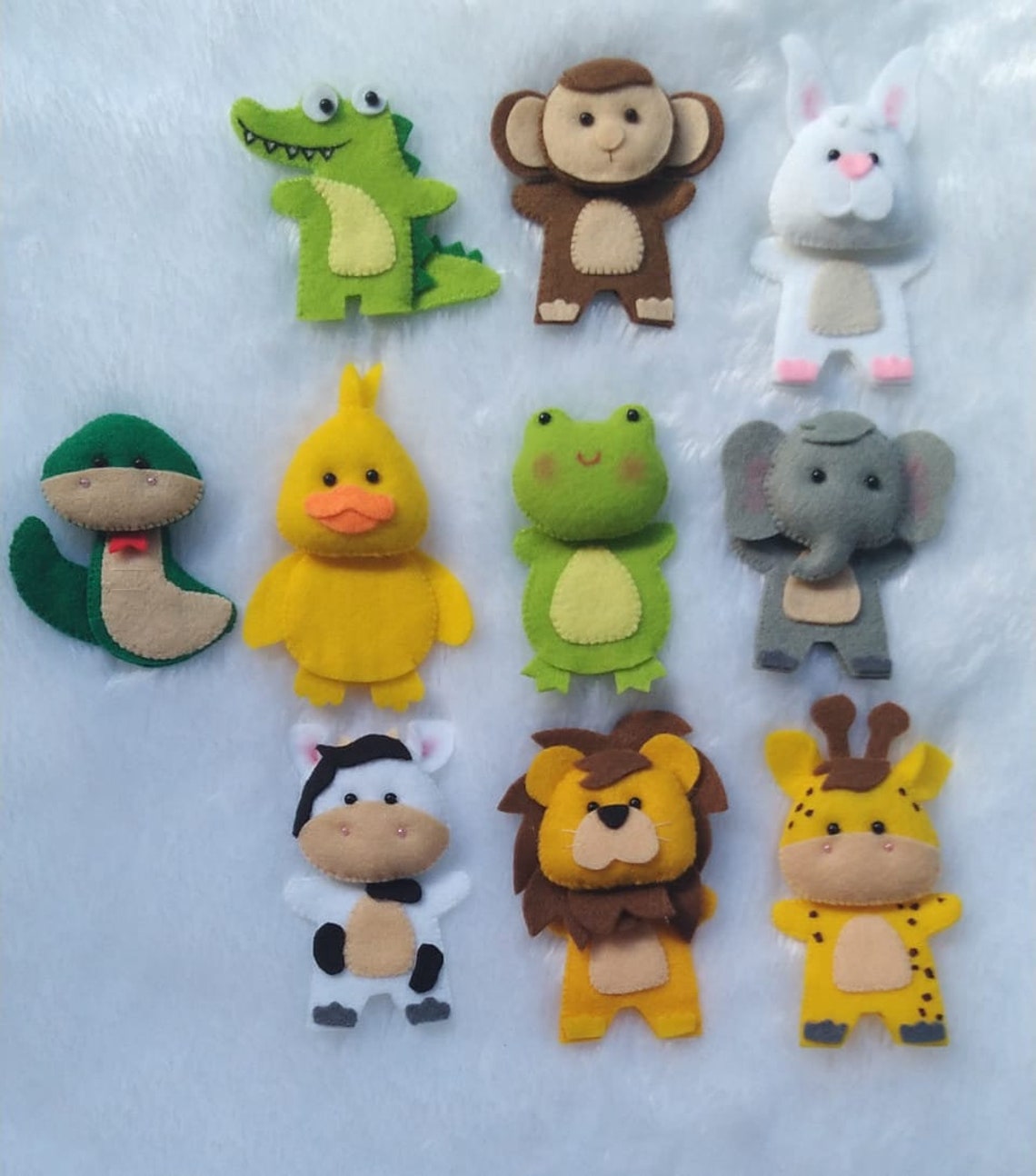 Baby Gift Jungle Finger Puppets Set Safari Animals Finger | Etsy