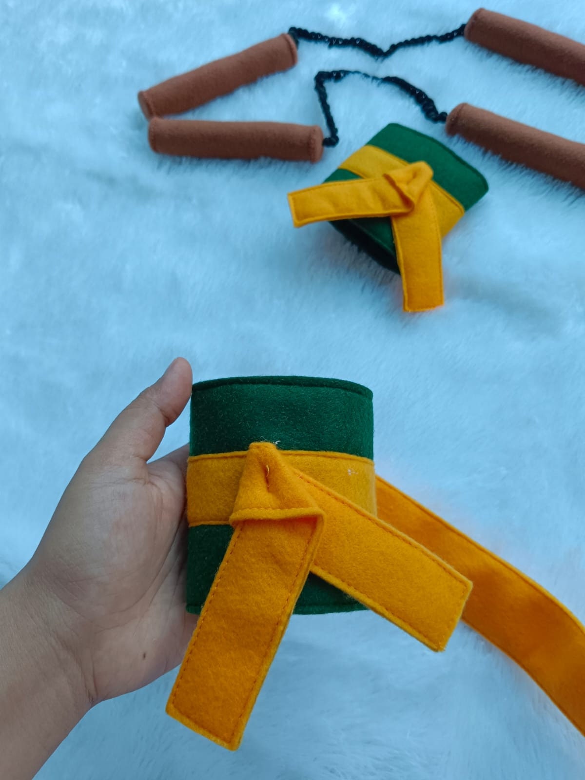 Felt Ninja Turtle Michelangelo (orange), Ninja Turtle Set Costume ...