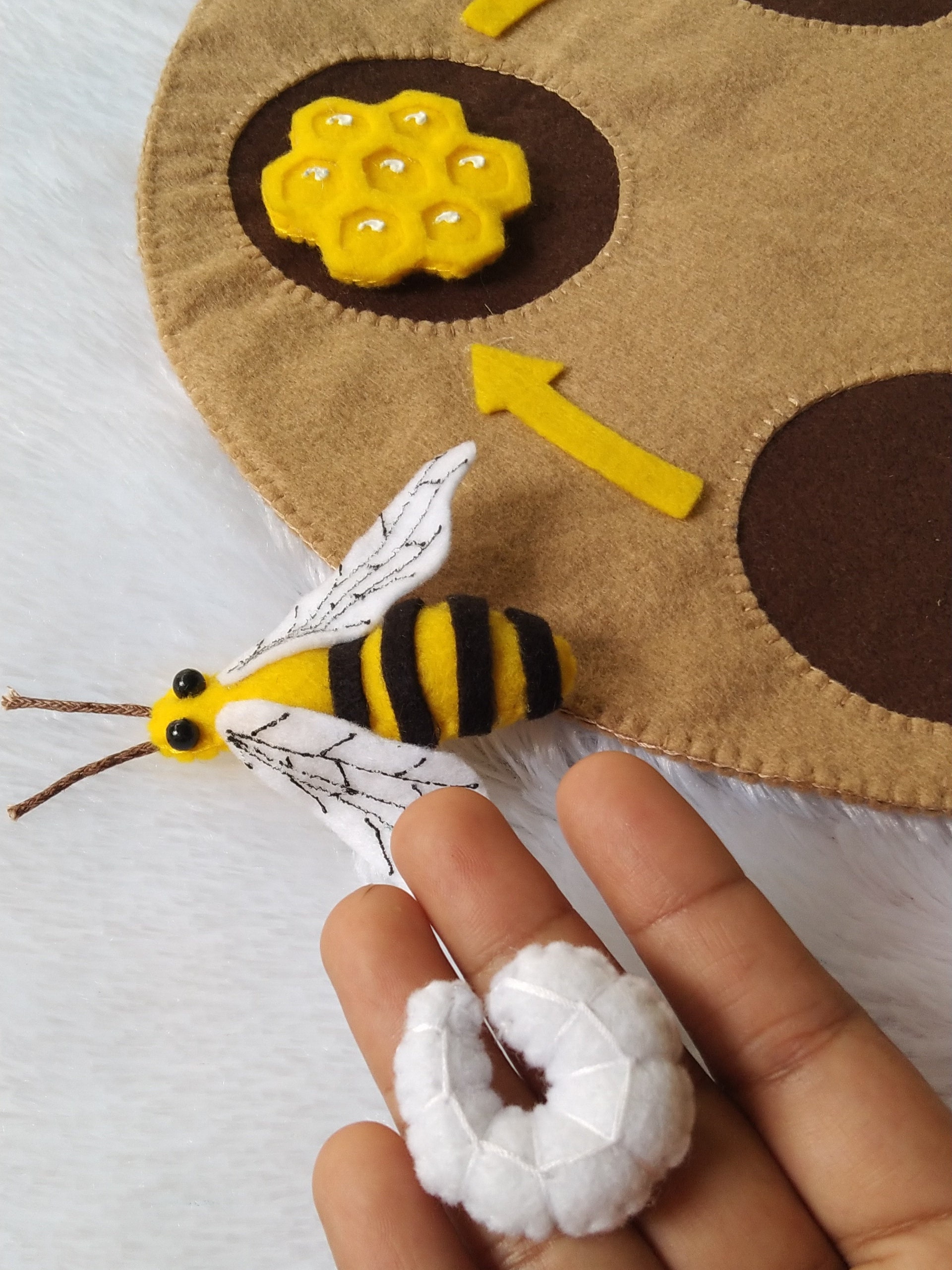 Bee Felt Board, Life Cycle Flannel Set, Life Cycle of a Bee With ...
