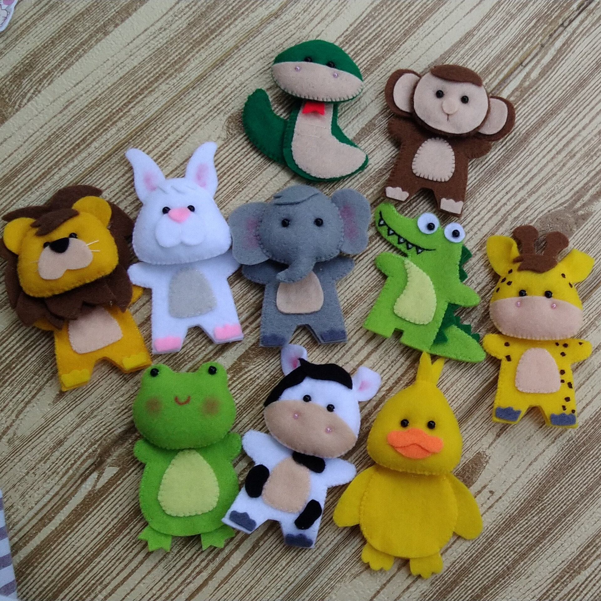 Baby Gift Jungle Finger Puppets Set, Safari Animals Finger Puppet ...