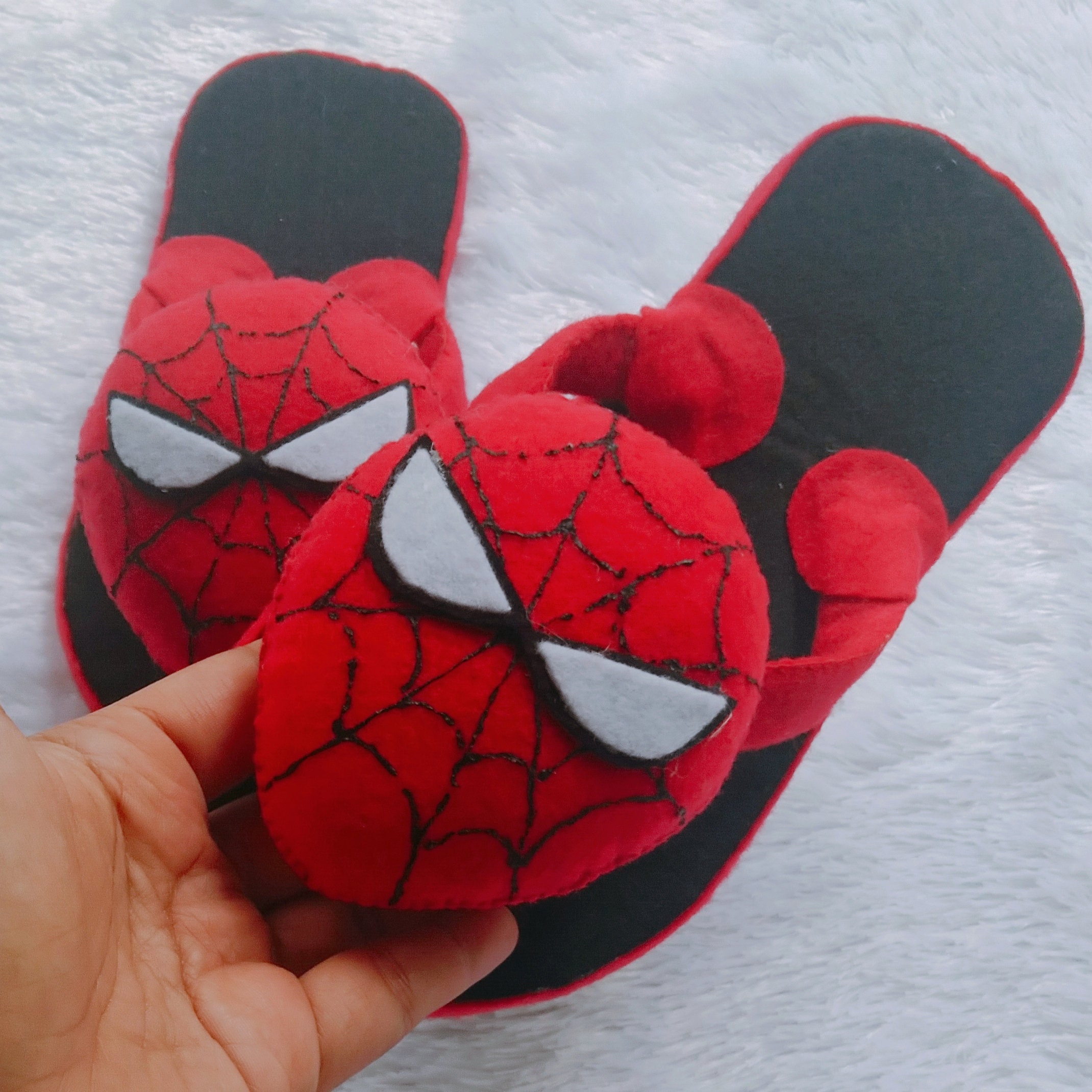 Spiderman Felted Slipper , Cute Cartoon Slipper Felted, Characters ...