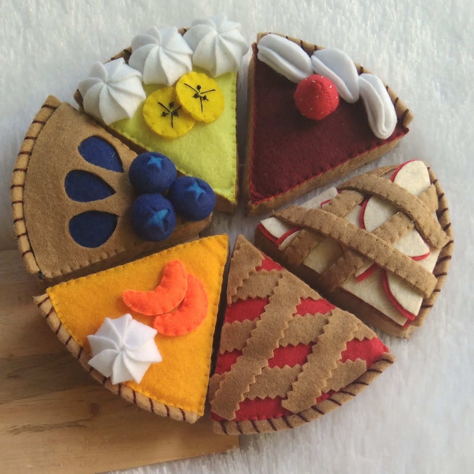 Felt Pumkin Pie Felt Slice of Pie Felt Gift Pie Felt - Etsy