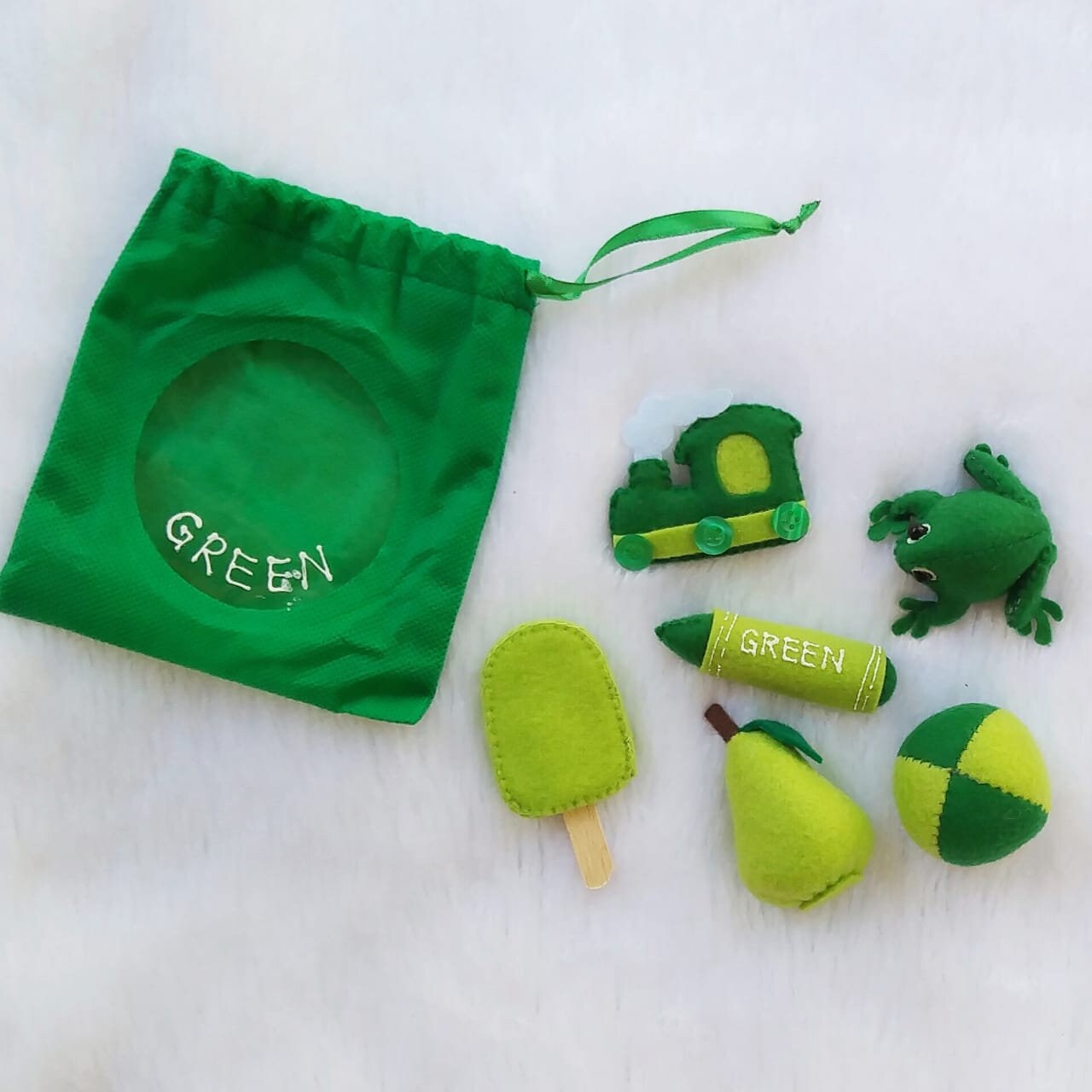 Felt 6 Colors Sorting Bag, Colors Matching Bag, Color Match Activity ...