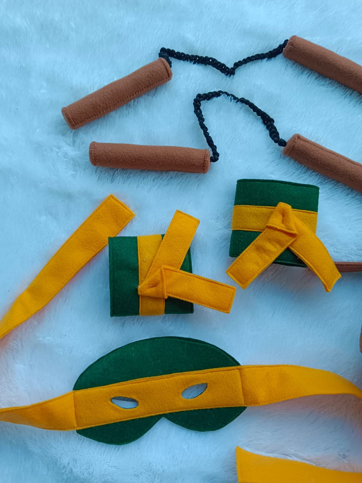 Felt Ninja Turtle Michelangelo (orange), Ninja Turtle Set Costume ...