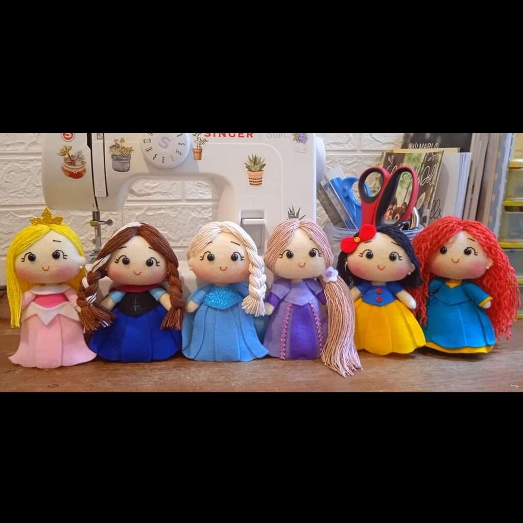 Set of 6 Cute Princess Disney Felt Finished Item Disney - Etsy
