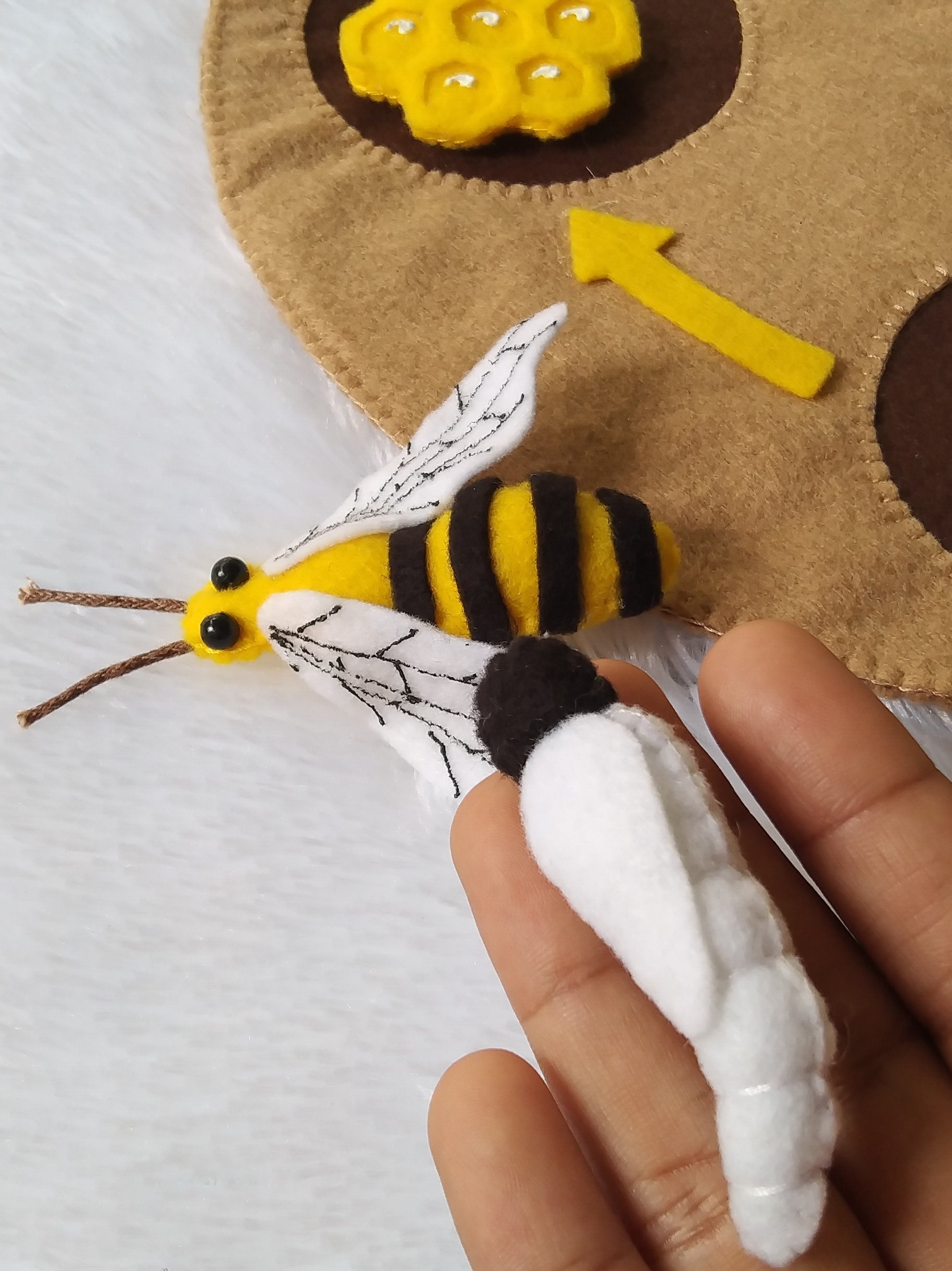 Bee Felt Board, Life Cycle Flannel Set, Life Cycle of a Bee With ...