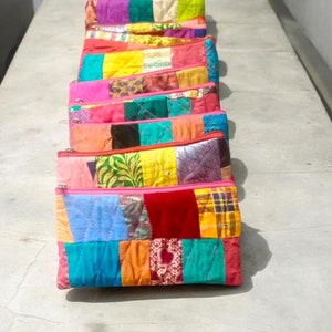 Pack of 10 Handmade Gift Pouches, Assorted Bags With Zip Closure ...