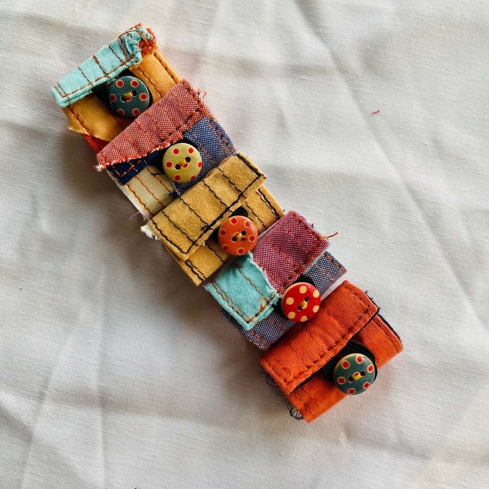 Fabric Cord Tie Cable Organizer Pack of 3, 5, 10- Handmade Cord Keepers ...